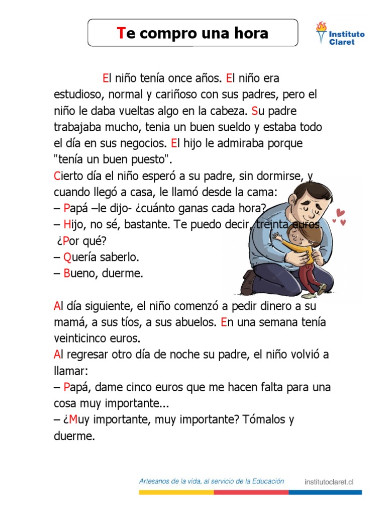 Lecturas Familiares Te Compro Una Hora y Navidad | PDF