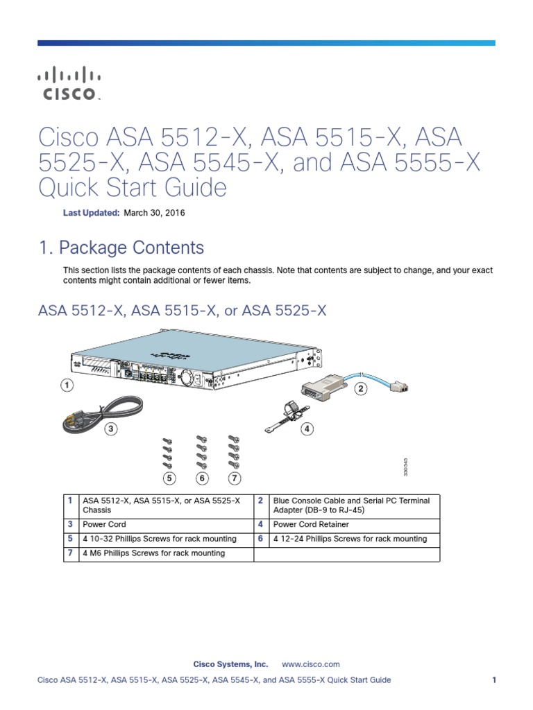 Quick Start Guide ASA 5500x - Quick - Start | PDF | Ip Address | Computer Network