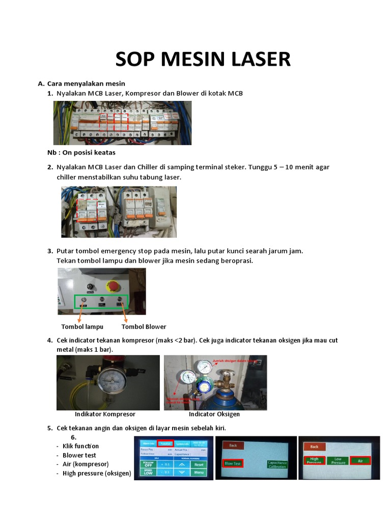 SOP MESIN LASER | PDF