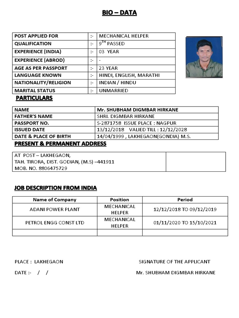 Videsh Bio DAta | PDF | Science & Mathematics