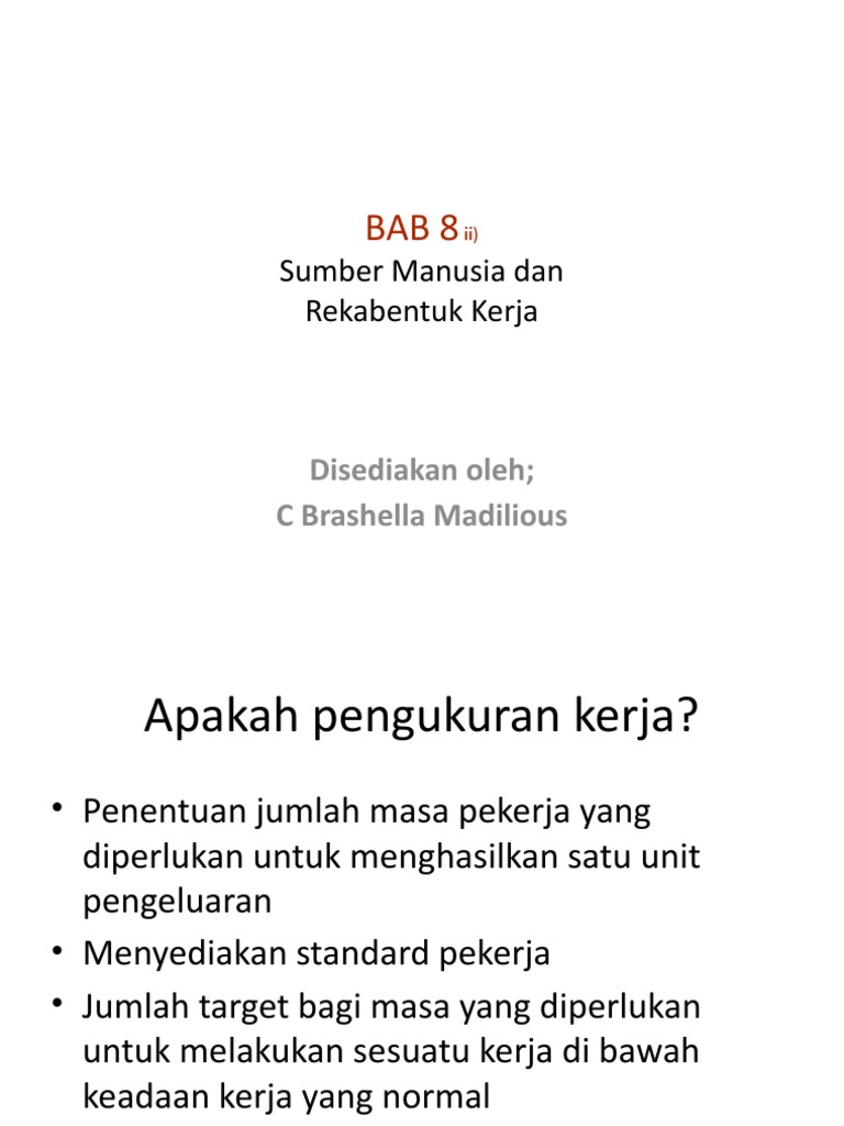 BAB 8-Work Measurement | PDF