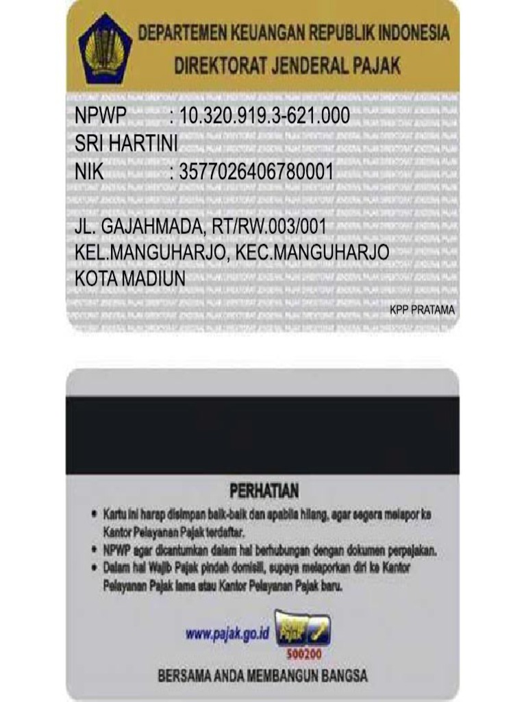 NPWP Blank | PDF