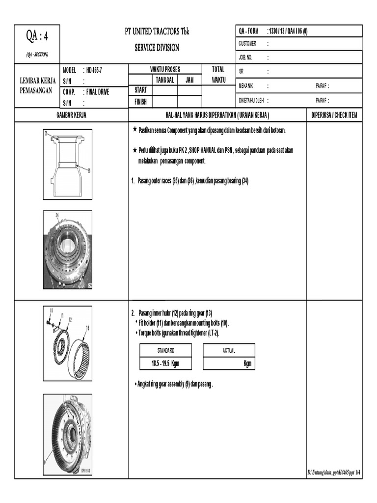 Qa4 HD465-7 FD (1330) | PDF
