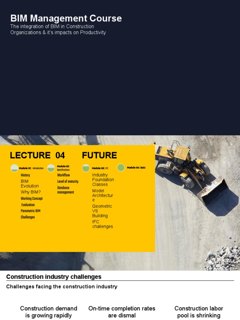 BIM Management Course: The Integration of BIM in Construction ...