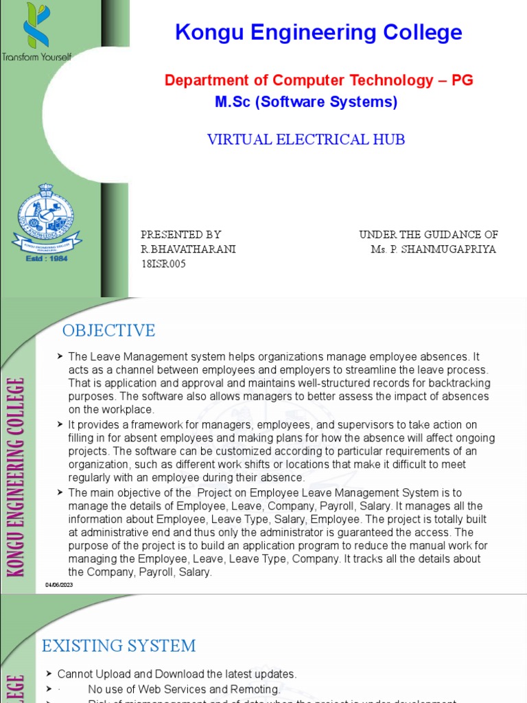 Kongu Engineering College: Department of Computer Technology - PG | PDF ...