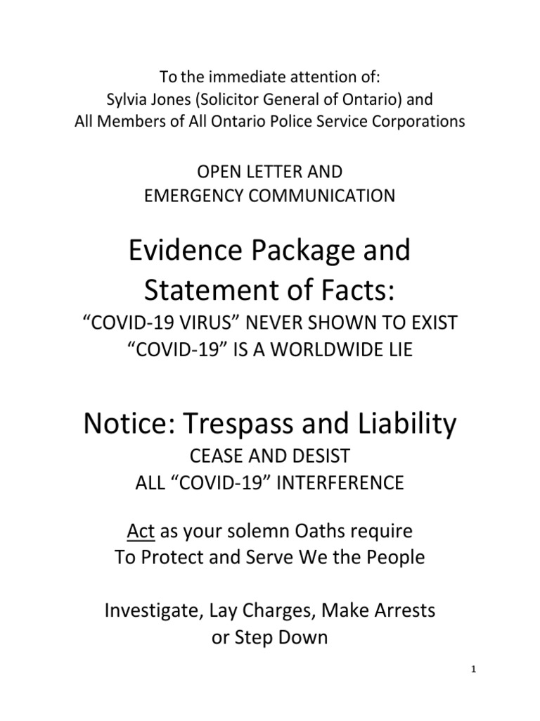 1 Trespass Notice To Peterborough Police Dec. 18 | PDF | Virus | Justice