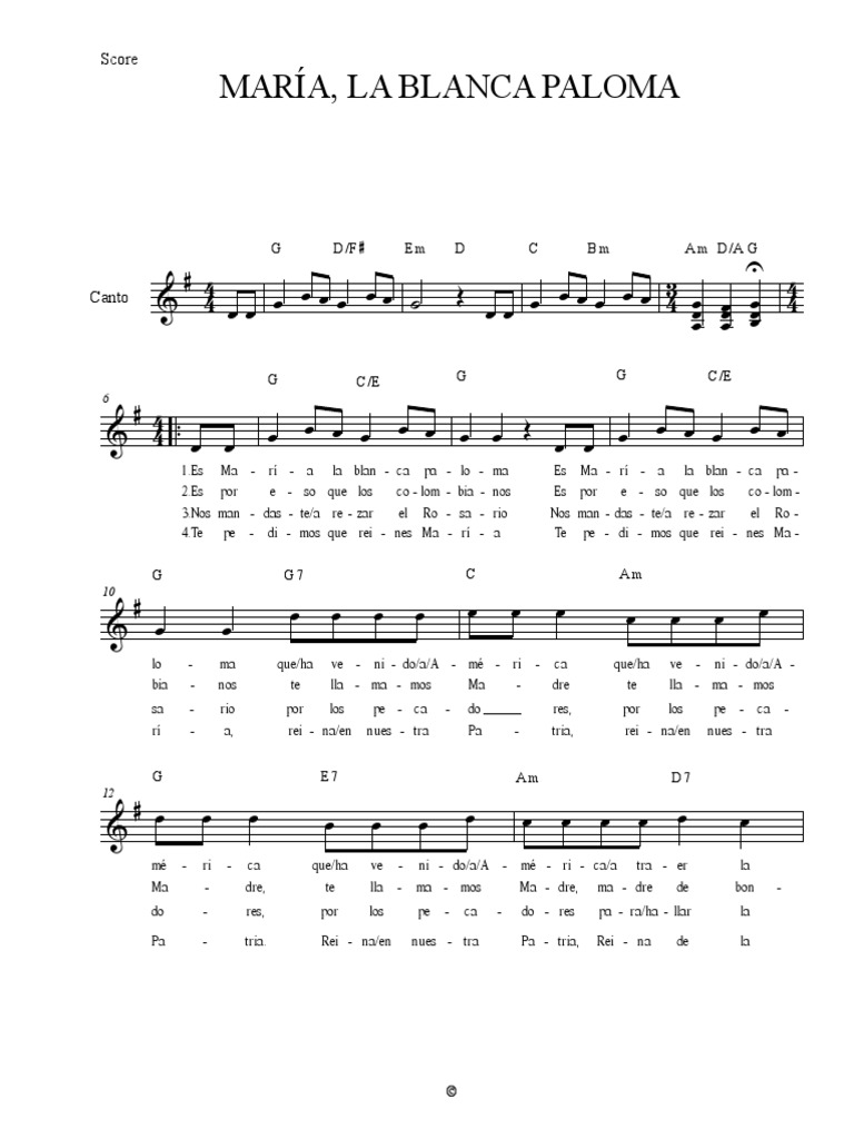 María La Blanca Paloma | PDF