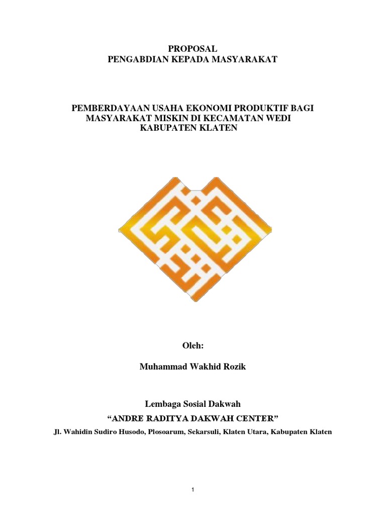 Rev. Proposal Pengabdian Masyarakat | PDF