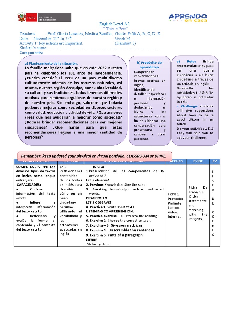 Actividades para ser un buen ciudadano | PDF | Ciencia cognitiva ...