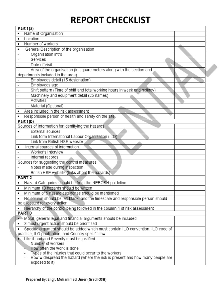 Report Checklist-1 | PDF