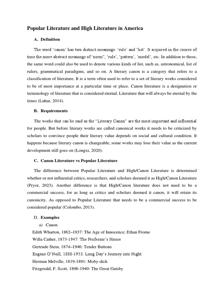 Popular Literature and High Literature in America | PDF | The Great Gatsby