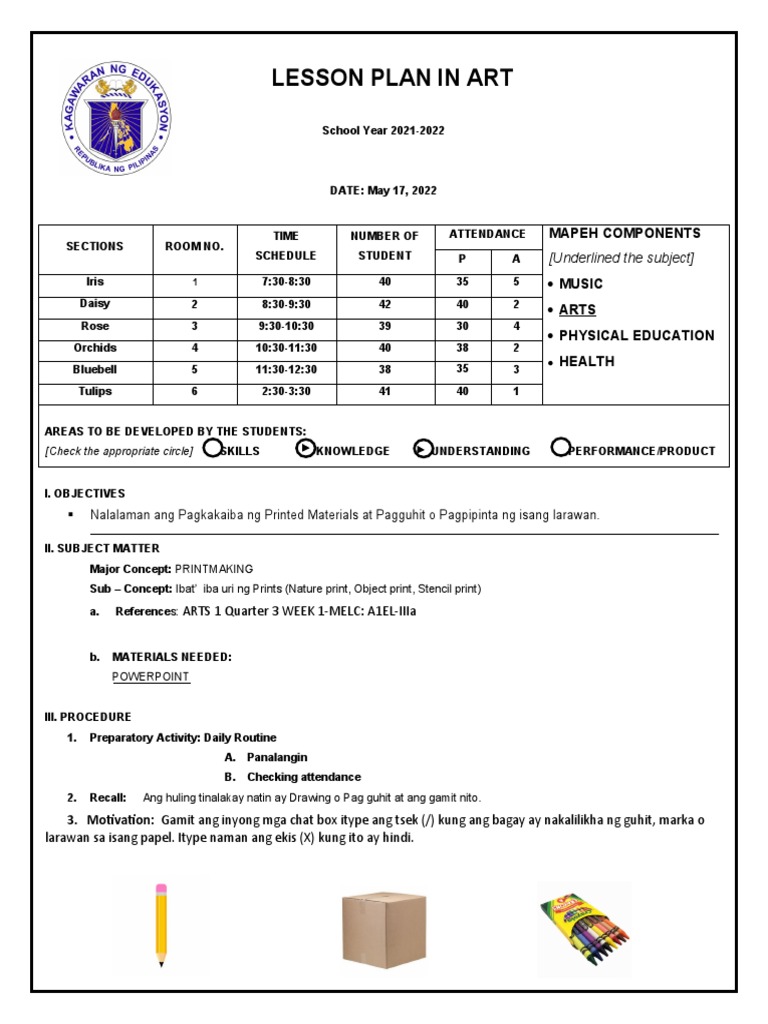 Lesson Plan - Teaching Arts | PDF