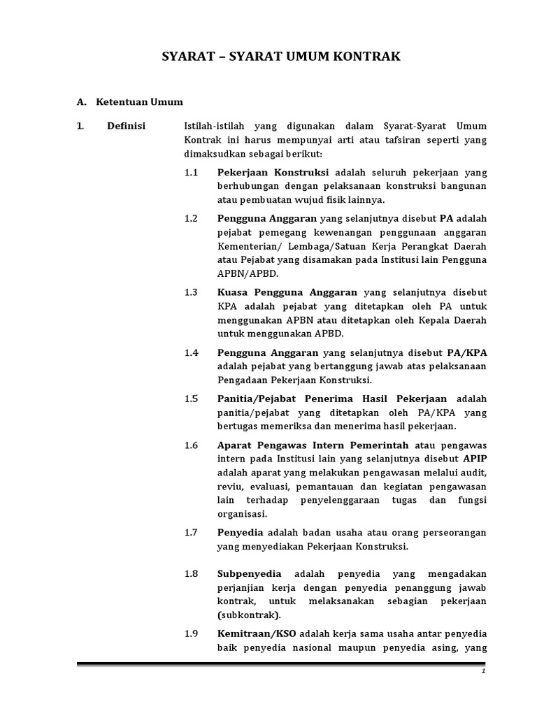 Syarat Umum | PDF