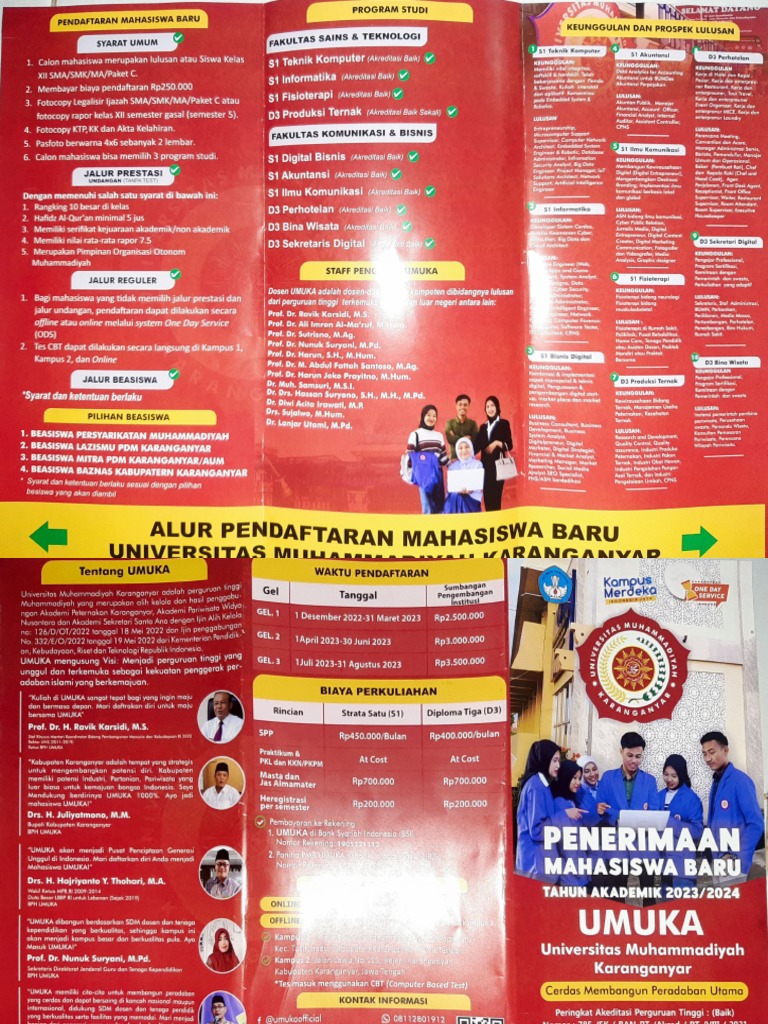 Pendaftaran Mahasiswa Baru UMUKA 2025 | PDF