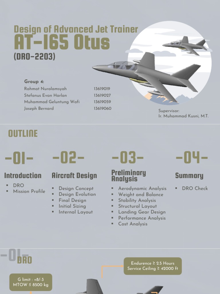Presentation: Design of Advanced Jet Trainer AT-165 Otus | PDF ...