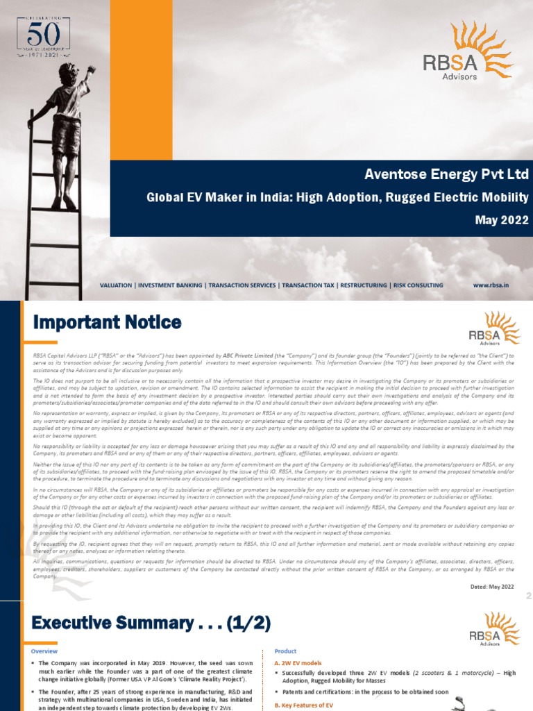 Aventose Energy Private Limited | PDF | Electric Vehicle | Motorcycle