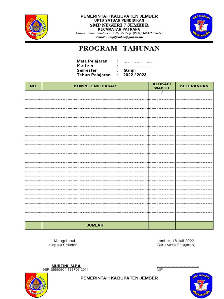 PROTA 2022-2023 (Format) +++ | PDF