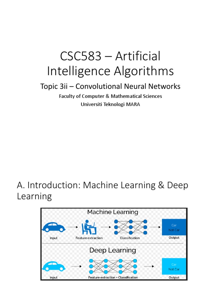 Topic 3ii - Convolutional Neural Network | PDF | Artificial Neural Network | Computer Vision