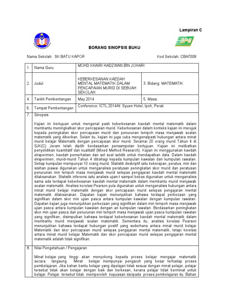 Sinopsis BUKU 1 | PDF