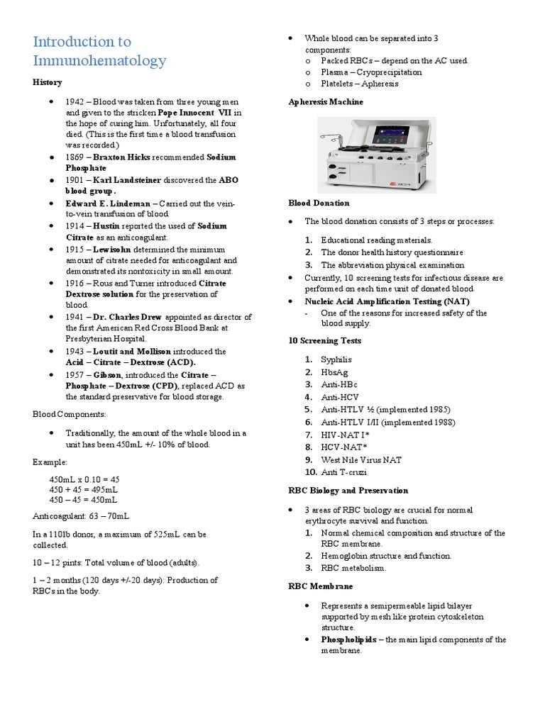 Immunohematology | PDF | Blood Type | Red Blood Cell