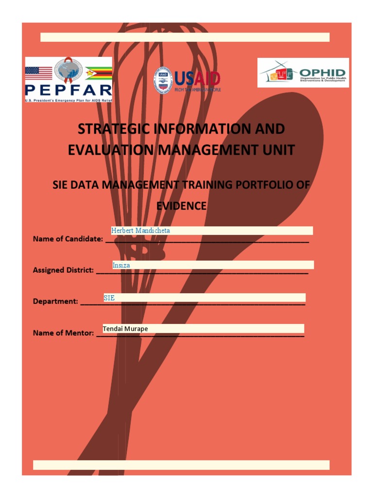 Strategic Information and Evaluation Management Unit: Sie Data ...