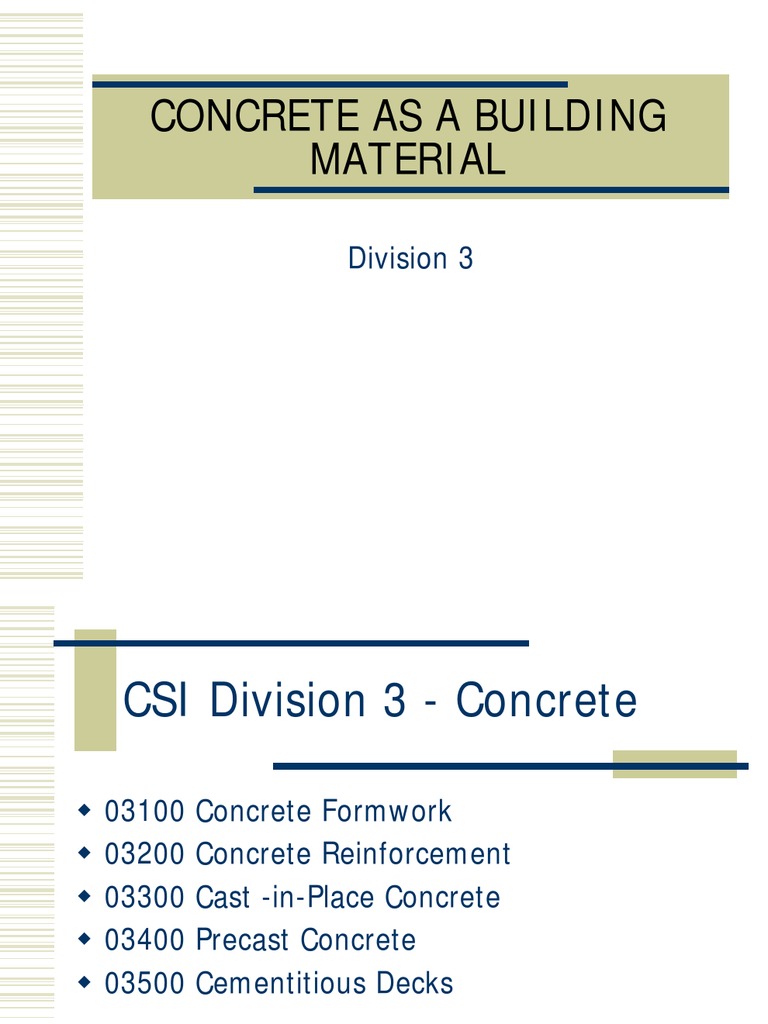 Concrete as a Building Material Guide | PDF | Construction Aggregate ...