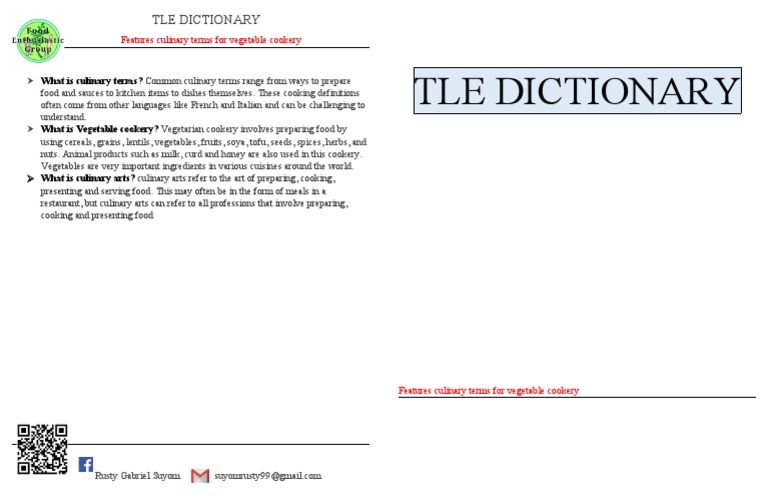 Tle Dictionary | PDF