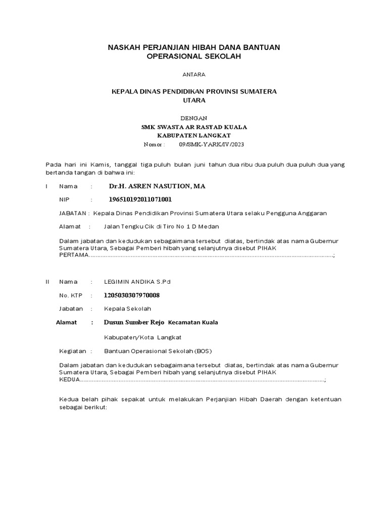 Lampiran F.I Format NHPD Ke Sekolah Swsta | PDF