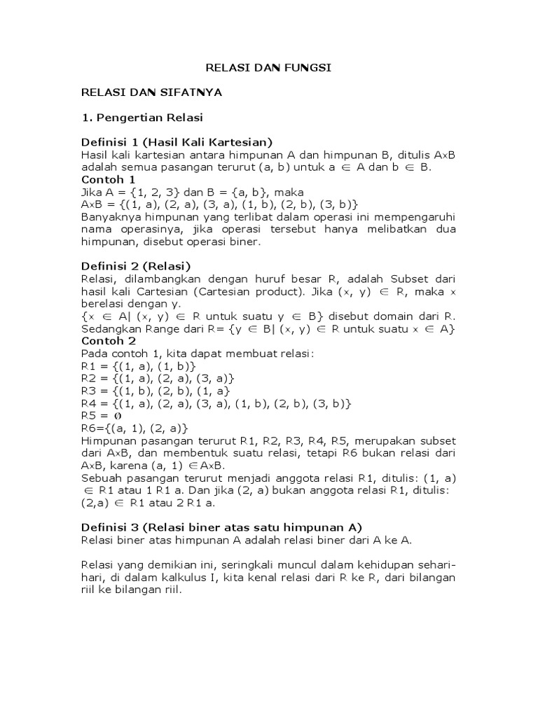 Relasi Dan Fungsi | PDF