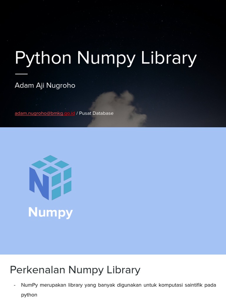 MATERI-06-Numpy Library | PDF
