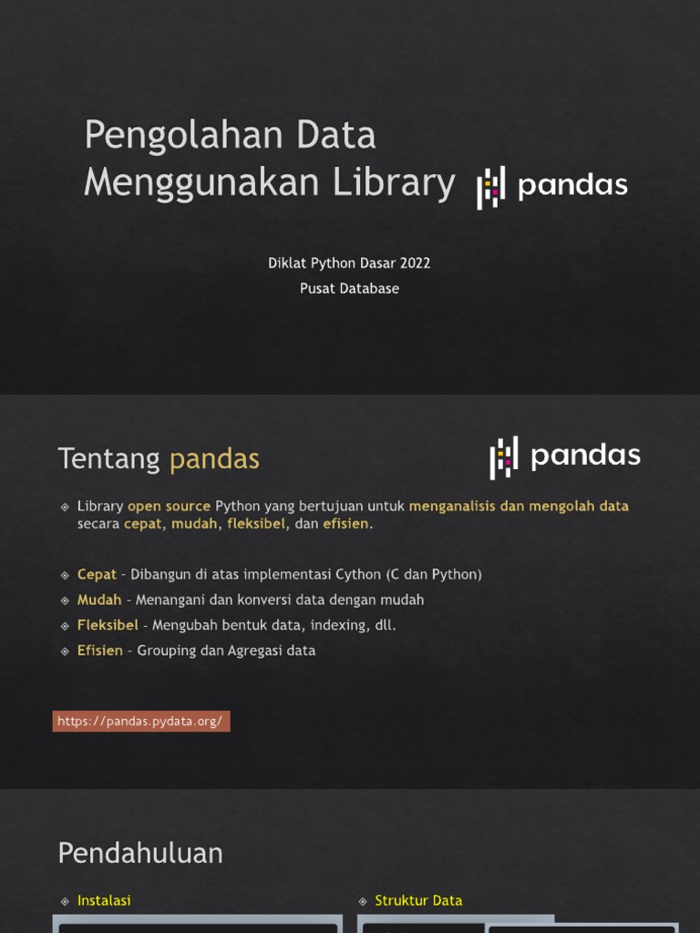Panduan Dasar Pandas Python | PDF
