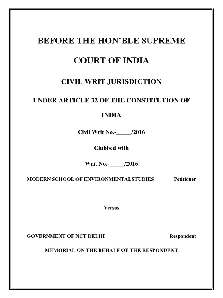 Case 3 Respondent | PDF | Supreme Court Of India | Justice