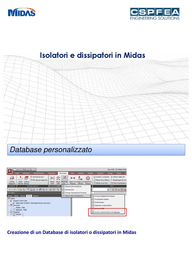 Cspfea 319 Database Personalizzato Isolatori e Dissipatori Midas | PDF | Viscoelasticity ...