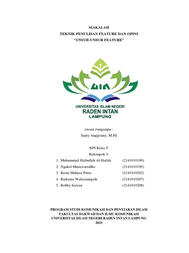 Unsur Penulisan Karya Feature | PDF | Karier & Perkembangan