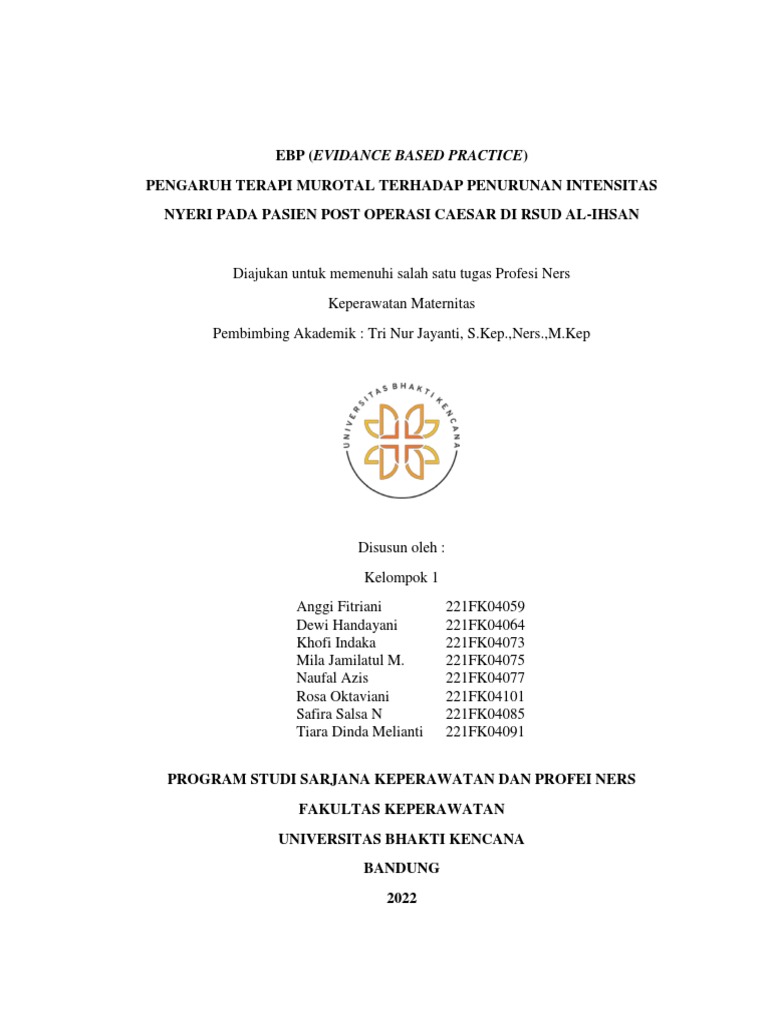 Ebp Kelompok 1 | PDF