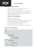 Note Making Class 11, Note Making Format, Examples, Sample | PDF | Artificial Intelligence ...