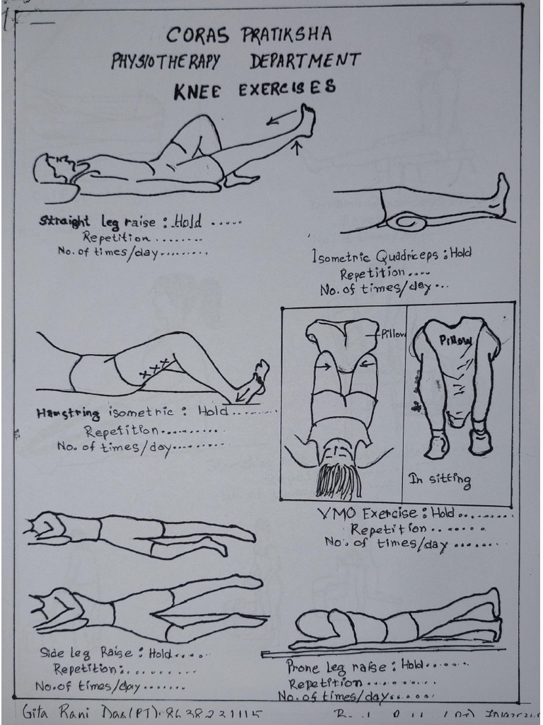 Knee Pain Exercises. | PDF