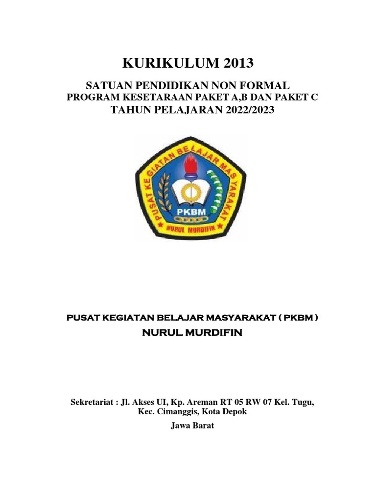 Kurikulum PKBM Nurul Murdifin 2022/2023 | PDF