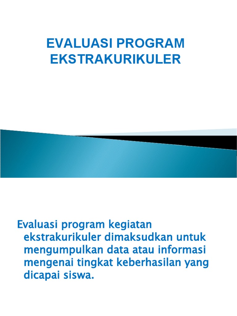 Evaluasi Program Ekstrakurikuler | PDF