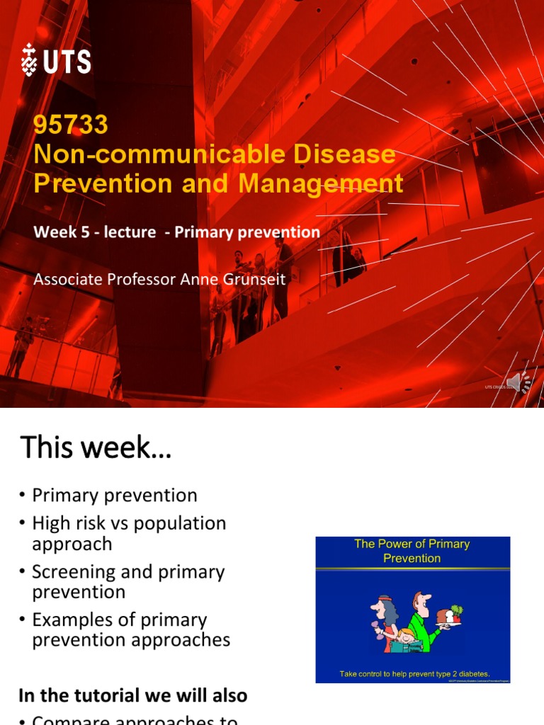 Week 5 - Primary Prevention - Lecture 2023 | PDF | Cardiovascular ...