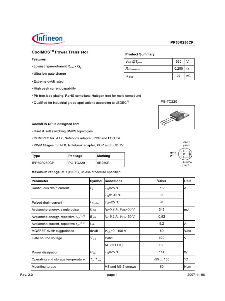 5R250P Infineon | PDF