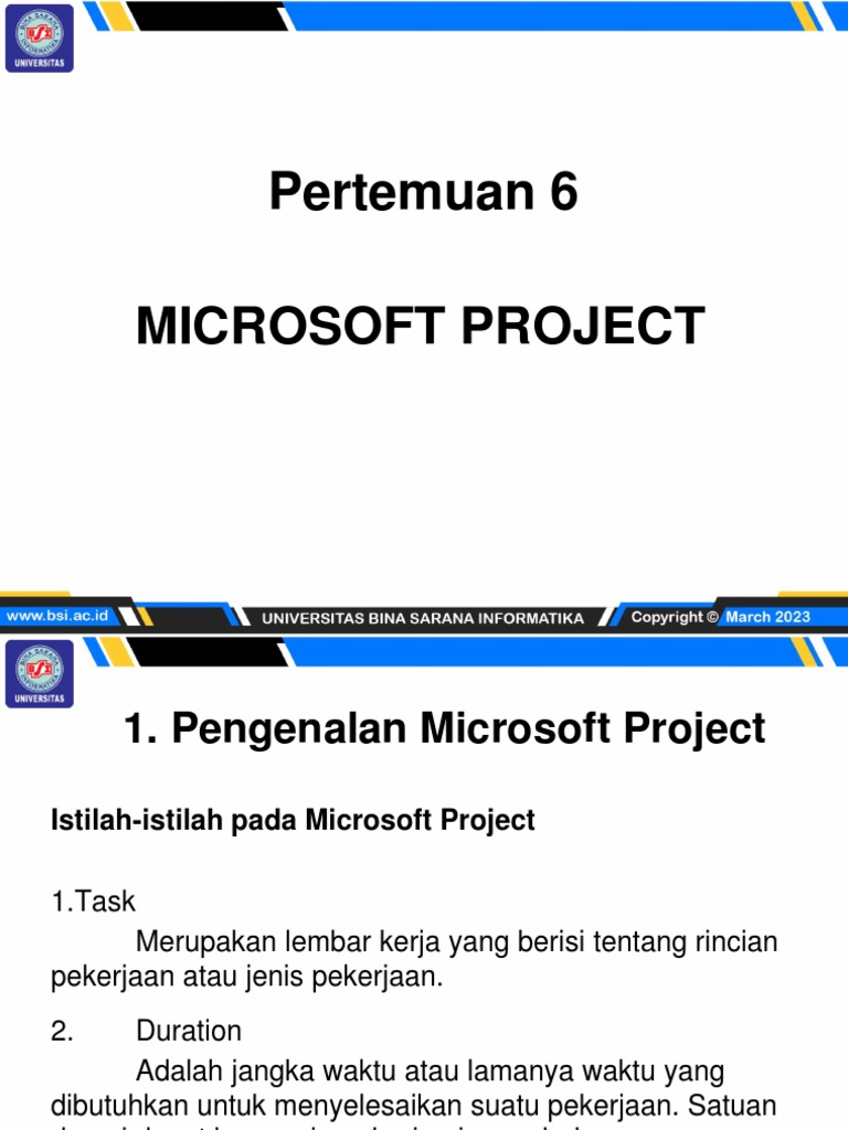 Panduan Dasar Microsoft Project | PDF