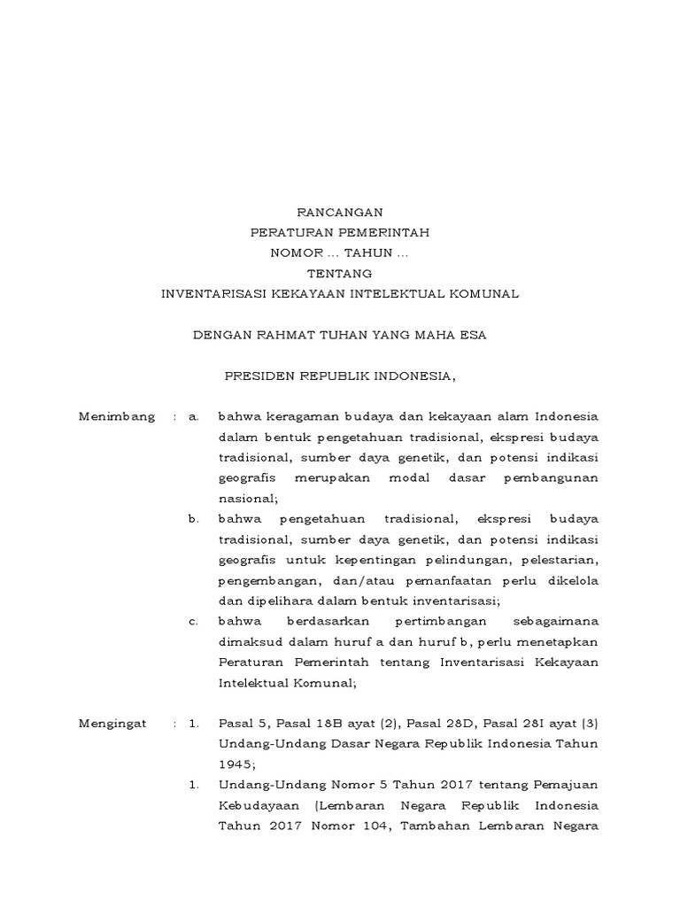 Materi - 234 - 4B - RPP Inventarisasi Kekayaan Intelektual Komunal | PDF