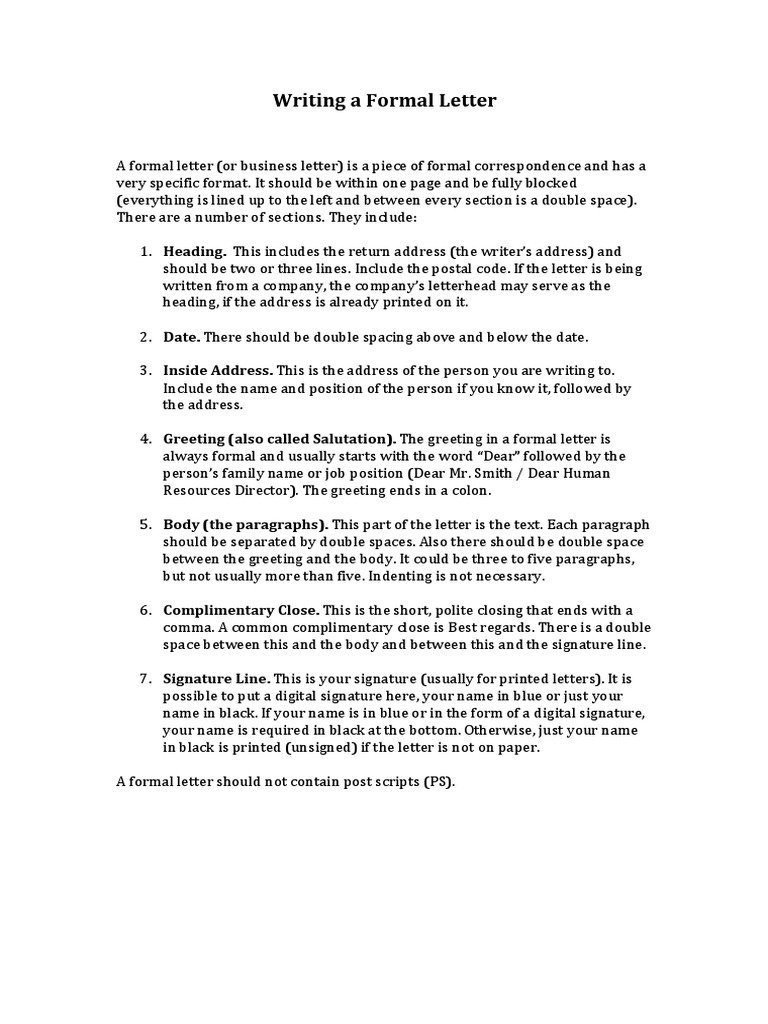 Formal Letter Template and Examples | PDF | Books | Paragraph