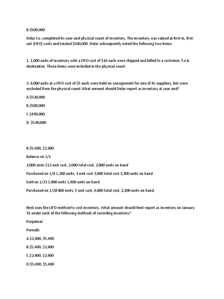 calculating-delar-co-s-year-end-inventory-value-considering-shipped