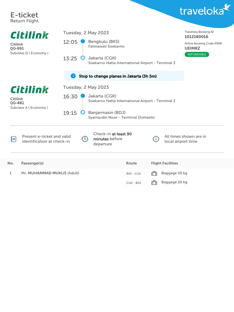 Muhammad Muklis Hillconjaya Sakti-BDJ-UEIMRZ-BKS-FLIGHT - RETURNING ...