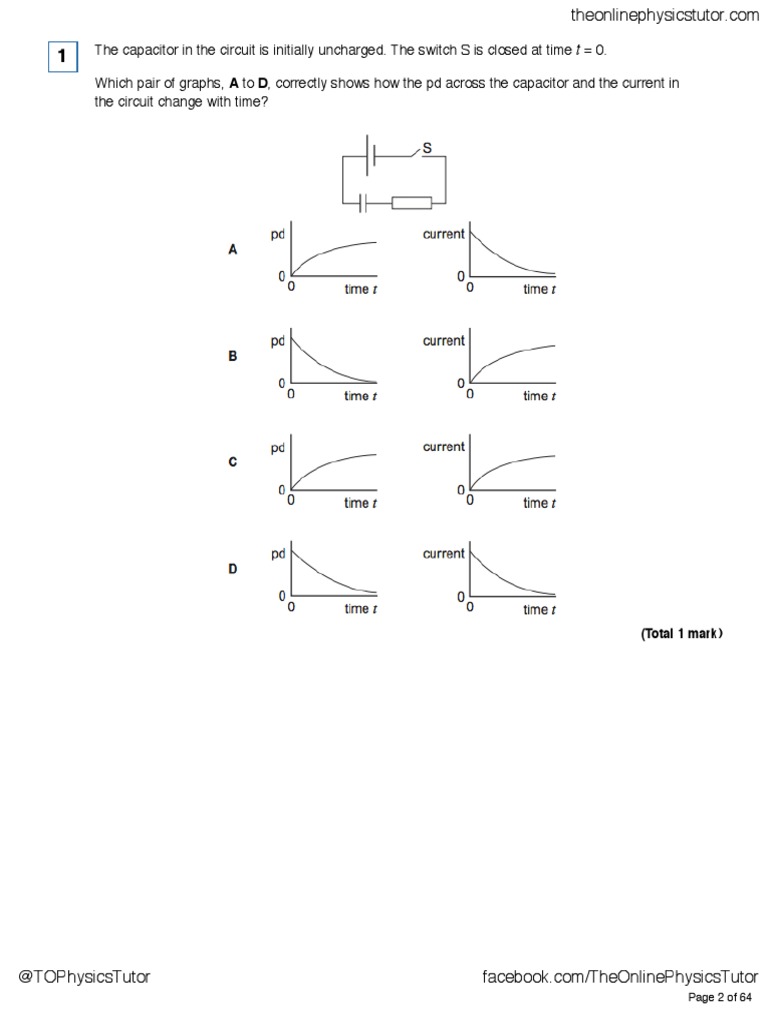 AQA Capacitor Charge and Discharge N | PDF | Capacitor | Electrical Network