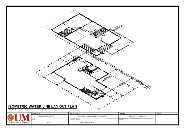 Isometric Water Line Layout Plan | PDF