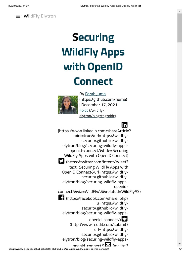 Ecuring Wildfly Apps With Openid Connect: Ildfly Elytron | PDF | Computer Networking | Network ...