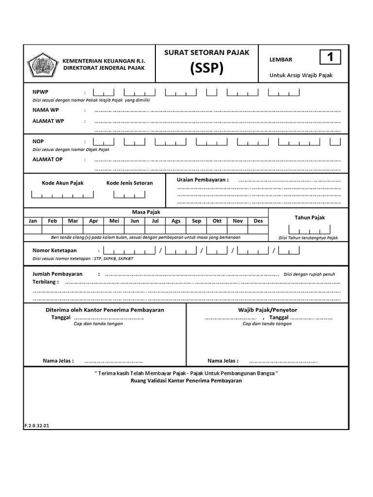 Form SSP Master New | PDF